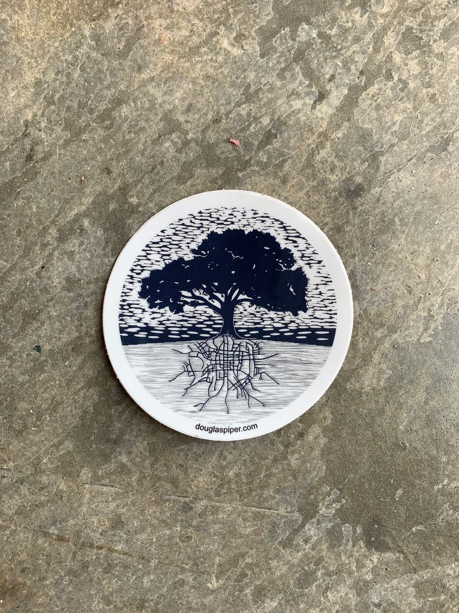 Downtown Roots Sticker – Douglas Piper Art